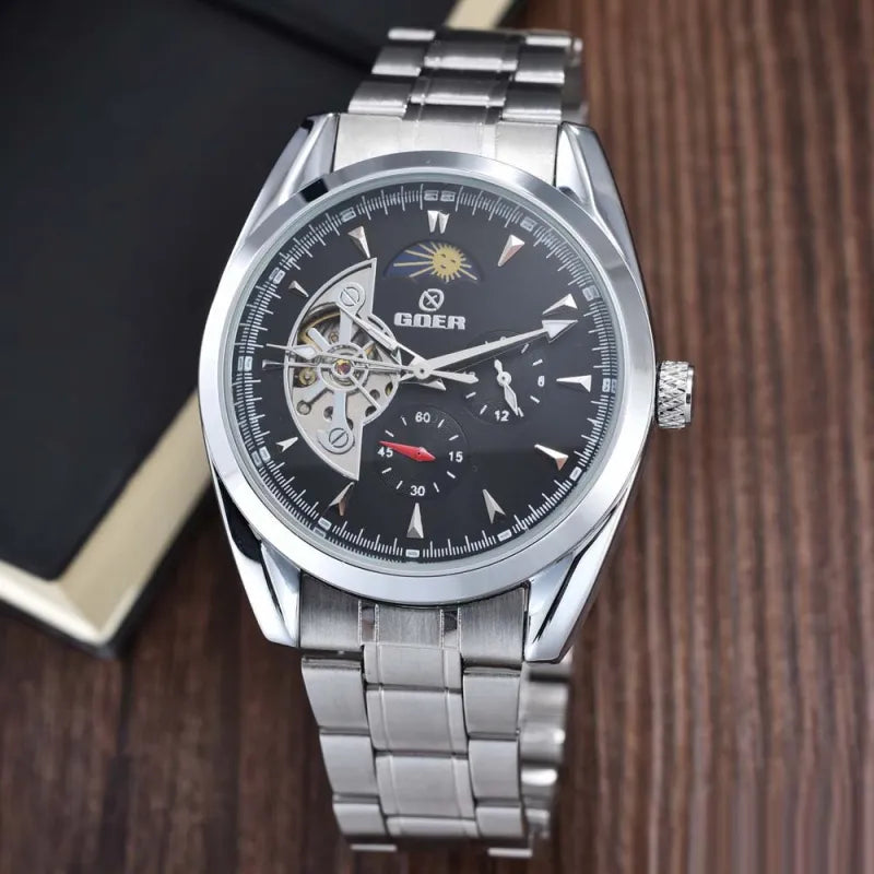 Luxury Men’s Tourbillon Watch – Small Seconds & Moon Phase – AnaMade