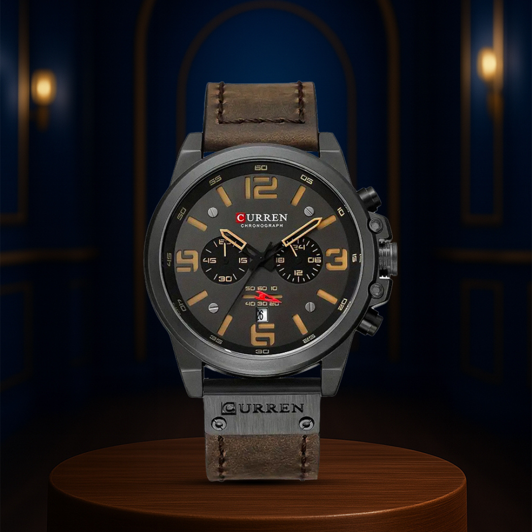 Isaac | Men's Retro Leather Wrist Watch – AnaMade